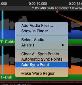 Sync Points and offsets